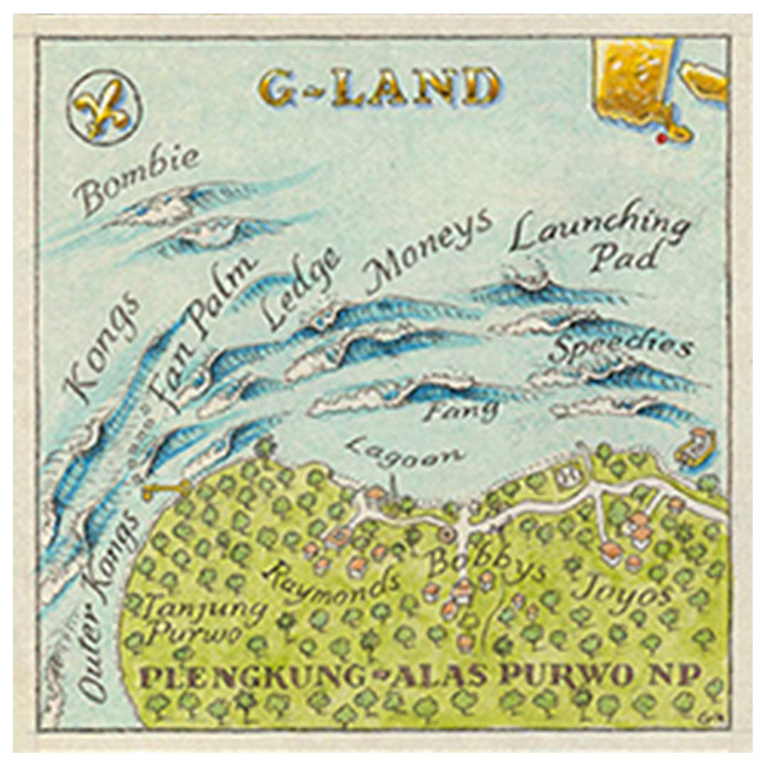 Indo Aereals G-Land Map – driftersurf